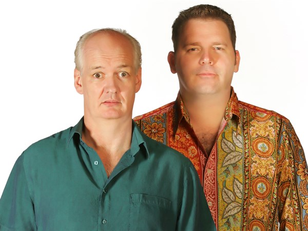 Funny guys: Improv comics Brad Sherwood and Colin Mochrie make it up as ...