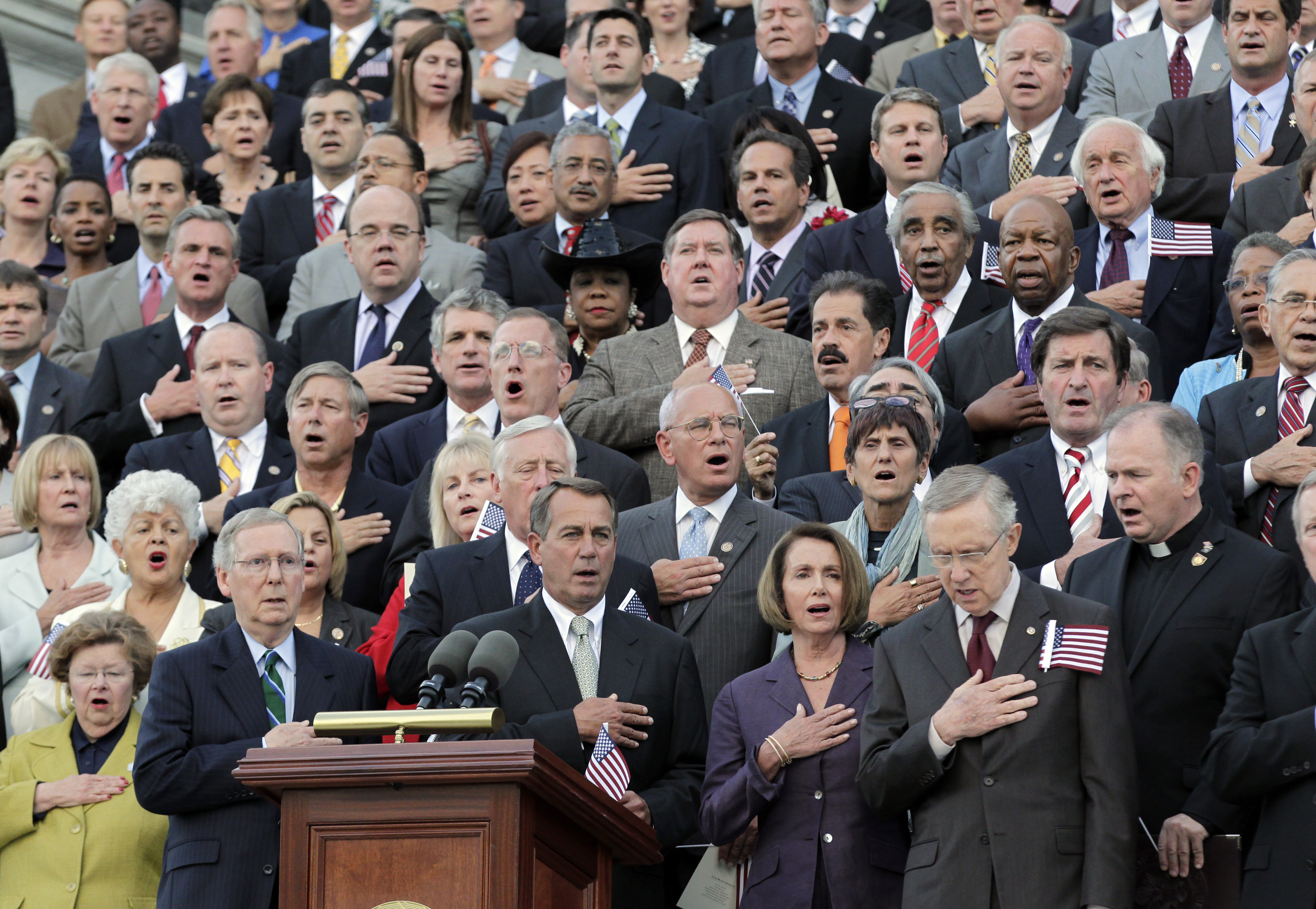Lawmakers return to Capitol steps where they gathered in show of unity ...