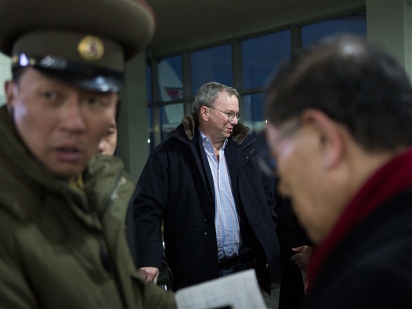 Google executive chairman Schmidt arrives in North Korea | The Blade
