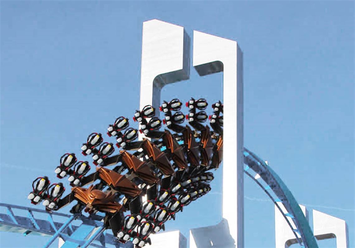 Gatekeeper Roller Coaster Logo GateKeeper First Drop | GateKeeper Ride