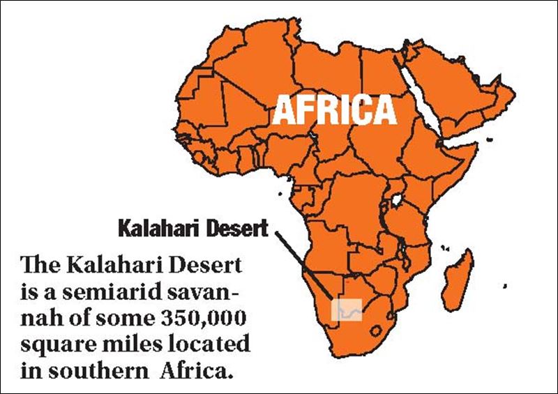 Kalahari Desert On World Map - Map
