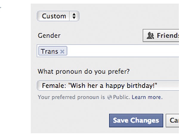 Male, female or custom? Facebook adds options for users to self ...
