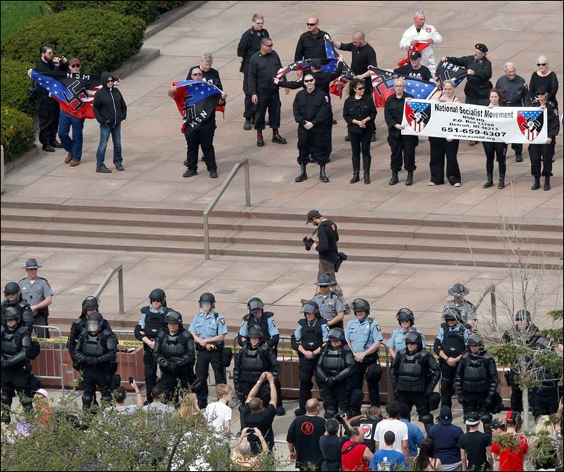National Socialist Movement rally ends in Toledo - Toledo Blade
