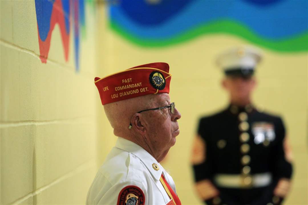 Veterans Day assembly at Fort Meigs Elementary School - The Blade