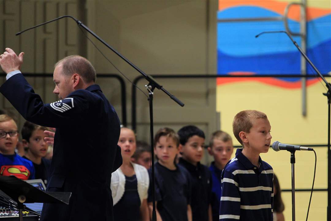 Veterans Day assembly at Fort Meigs Elementary School - The Blade