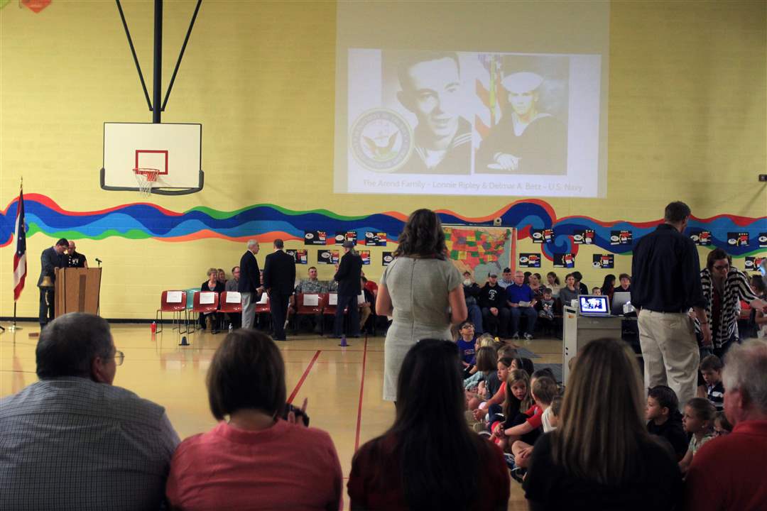 Veterans Day assembly at Fort Meigs Elementary School - The Blade