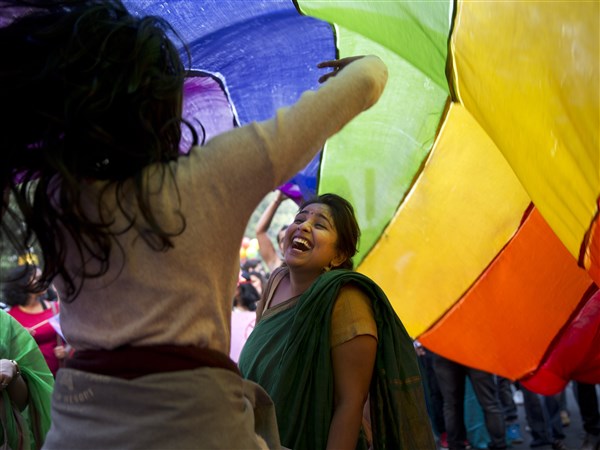 Gay rights activists march in New Delhi parade | The Blade