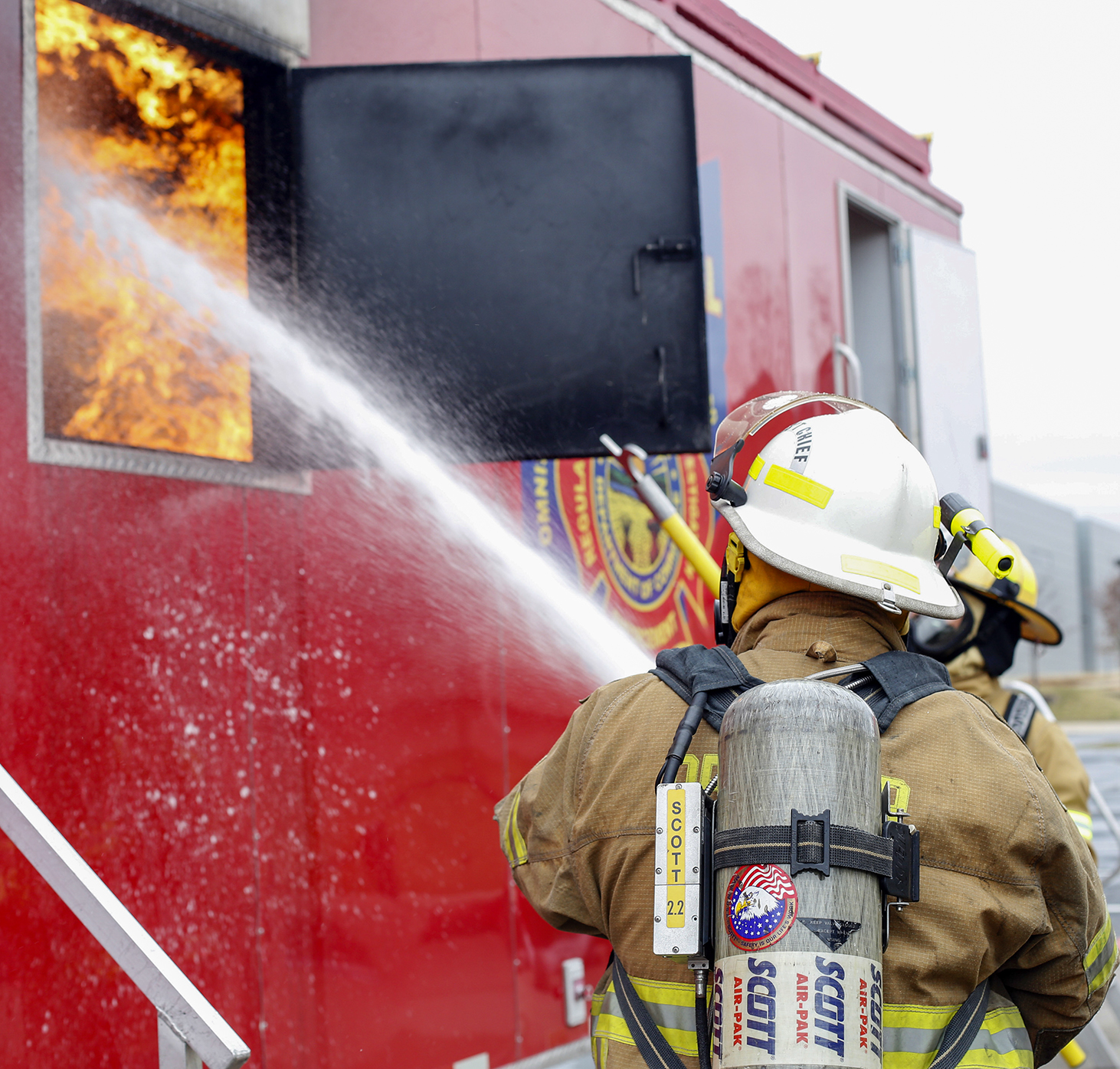 Firefighters practice dousing flames - The Blade