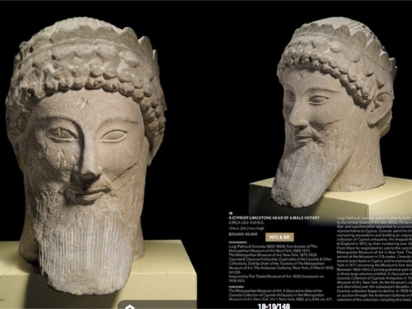 Ancient Cyprus bust among museum items sold at auction | The Blade