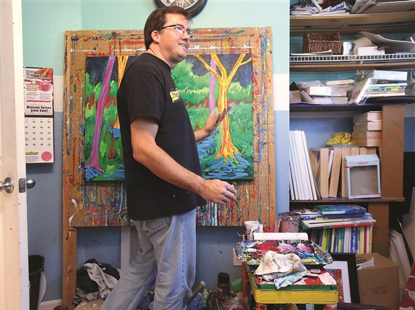 Artist Greg Justus brings inspiration to the canvas, cancer patients ...