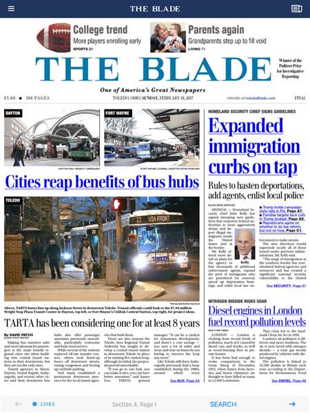 No print edition of The Blade on Presidents Day - The Blade