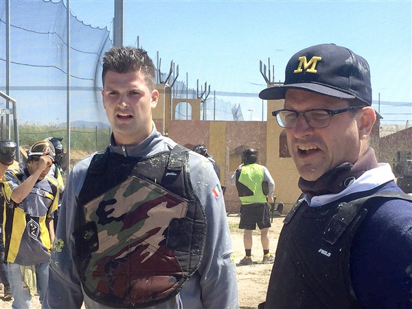 Wolverines take aim at coach in paintball in Rome | The Blade