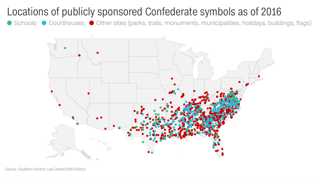Here are 1,500 symbols of the Confederacy in the U.S. - The Blade