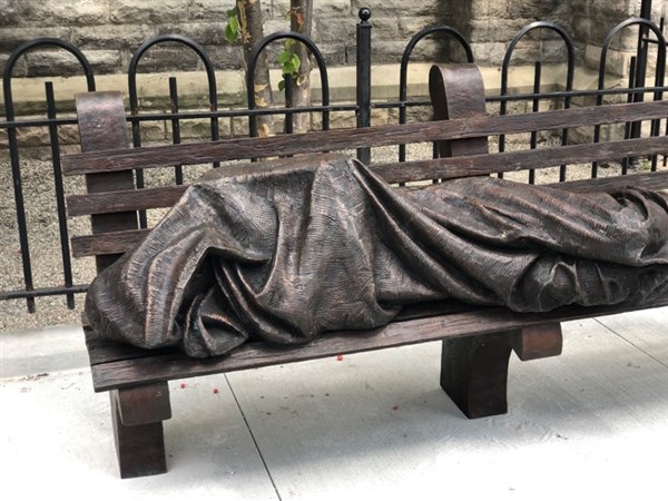 'Homeless Jesus' statue installed in Toledo | The Blade
