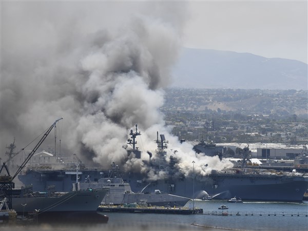 Firefighting system was inoperable on Navy ship, official says | The Blade