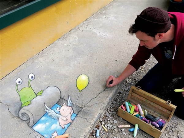 Chalk artist David Zinn to fill sidewalks of Toledo Museum of Art | The ...