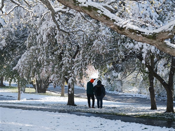 April (snow) showers: Spring snowfall blankets the Toledo area | The Blade