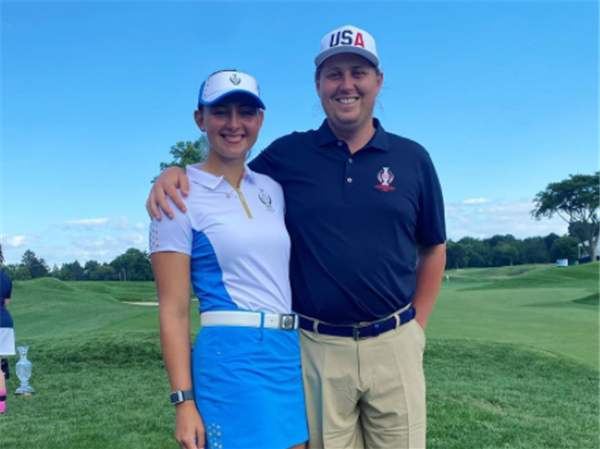 Briggs: She's American, her caddie is European, and that's just the ...