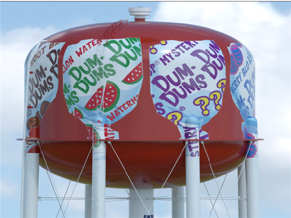 Giant Dum-Dums soon to grace Bryan water tower near candy plant | The Blade
