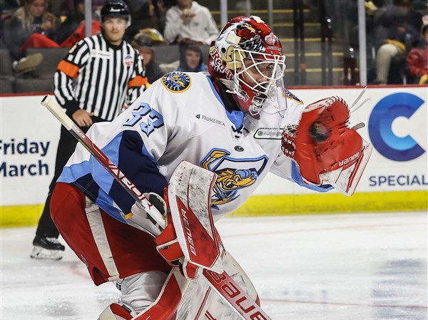 Highly regarded prospect Cossa staying busy in net for Walleye | The Blade