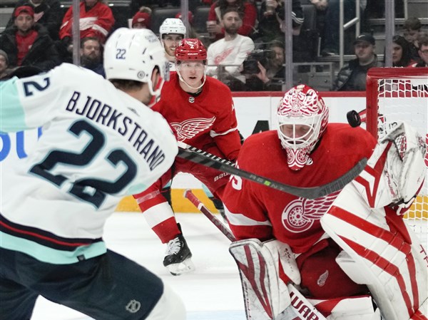 Kraken win in OT over Red Wings on Bjorkstrand's goal | The Blade