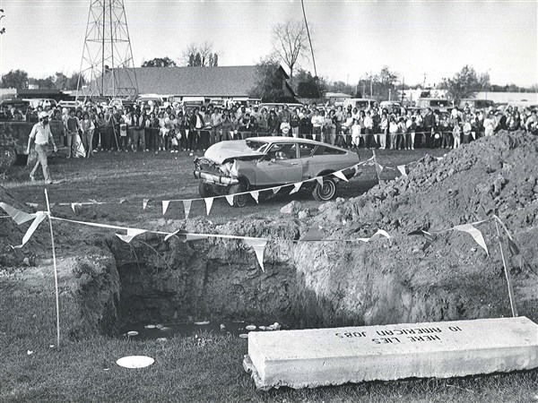 Monday Memories: Imported car executed, buried, in 1985 UAW Local 14 ...