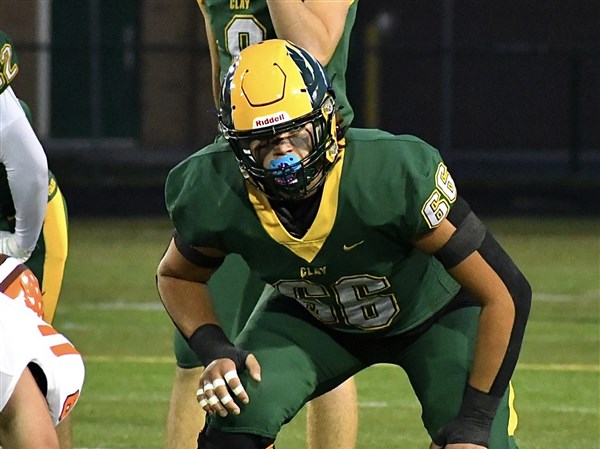 Clay lineman Jacob Saurbeck grows on the job, lands scholarship to ...