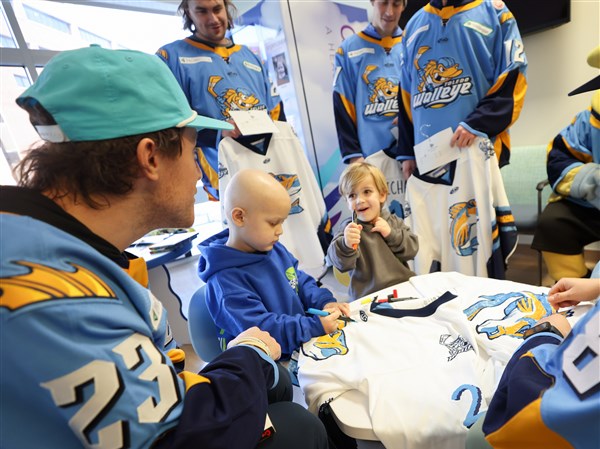 Photo Gallery: Walleye players visit Ebeid Children's Hospital | The Blade