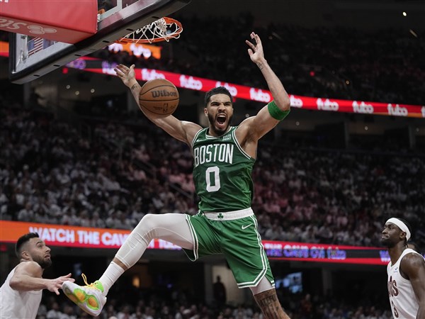 NBA Playoffs: Tatum scores 33, Celtics down Cavs 106-93 for 2-1 series lead | The Blade