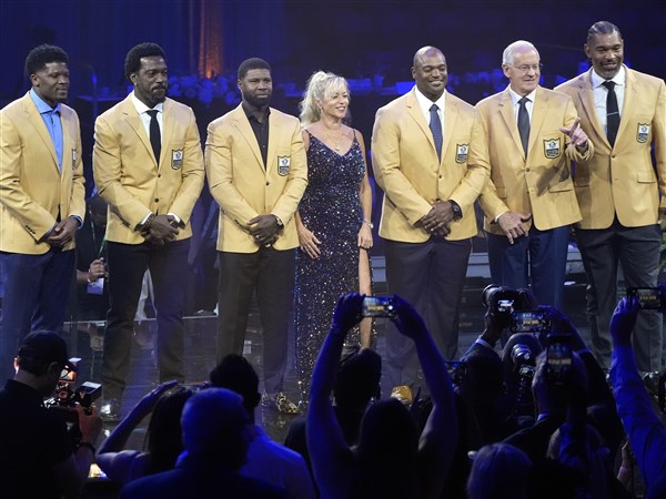 New Inductees Are Celebrated At Pro Football Hall Of Fame Ceremony