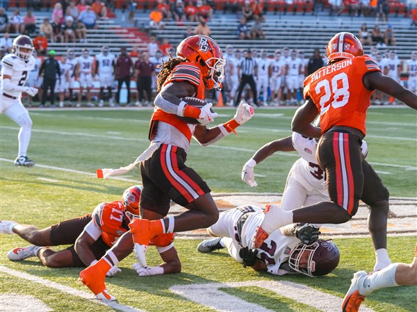 Film study: How BGSU football's season-opening kickoff return TD ...