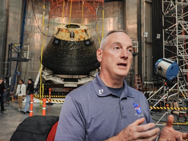 Firsthand look offered locally of NASA space capsule from 2022 Artemis ...