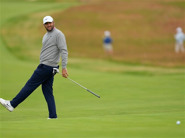 Scheffler shoots 2 over at windy U.S. Open, will need to rebound to ...